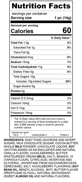 16 oz Huckleberry Haven Cream, Milk Chocolate – Spokandy Chocolatier