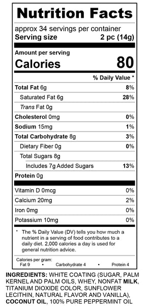 16 oz All White Pastel Mints – Spokandy Chocolatier