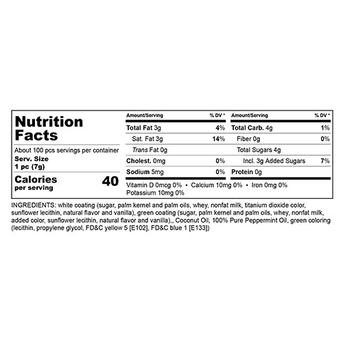 White Green White Mint Tub – Spokandy Chocolatier